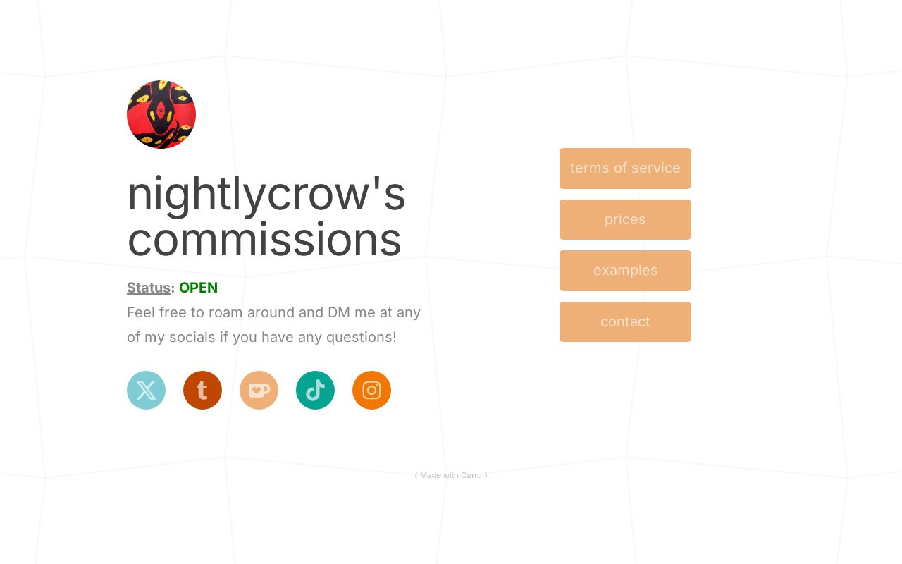 Nightlycrow's commissions